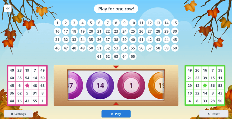 Online Bingo Number and Board Generator from Gynzy | Gynzy Blog